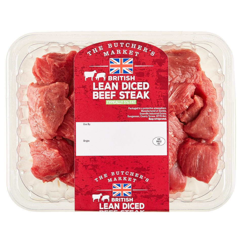 The Butchers Market Lean Diced British Beef Steak 350g Beef Iceland Foods