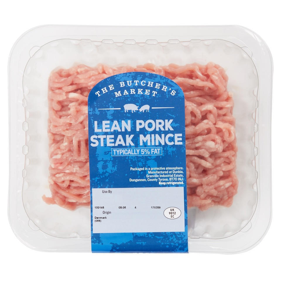The Butcher's Market Lean Pork Steak Mince Typically 5% Fat 250g | Pork ...