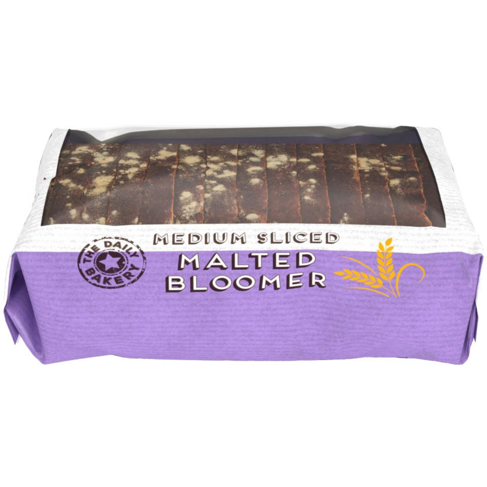 The Daily Bakery Medium Sliced Malted Bloomer 800g | Brown & Wholemeal ...