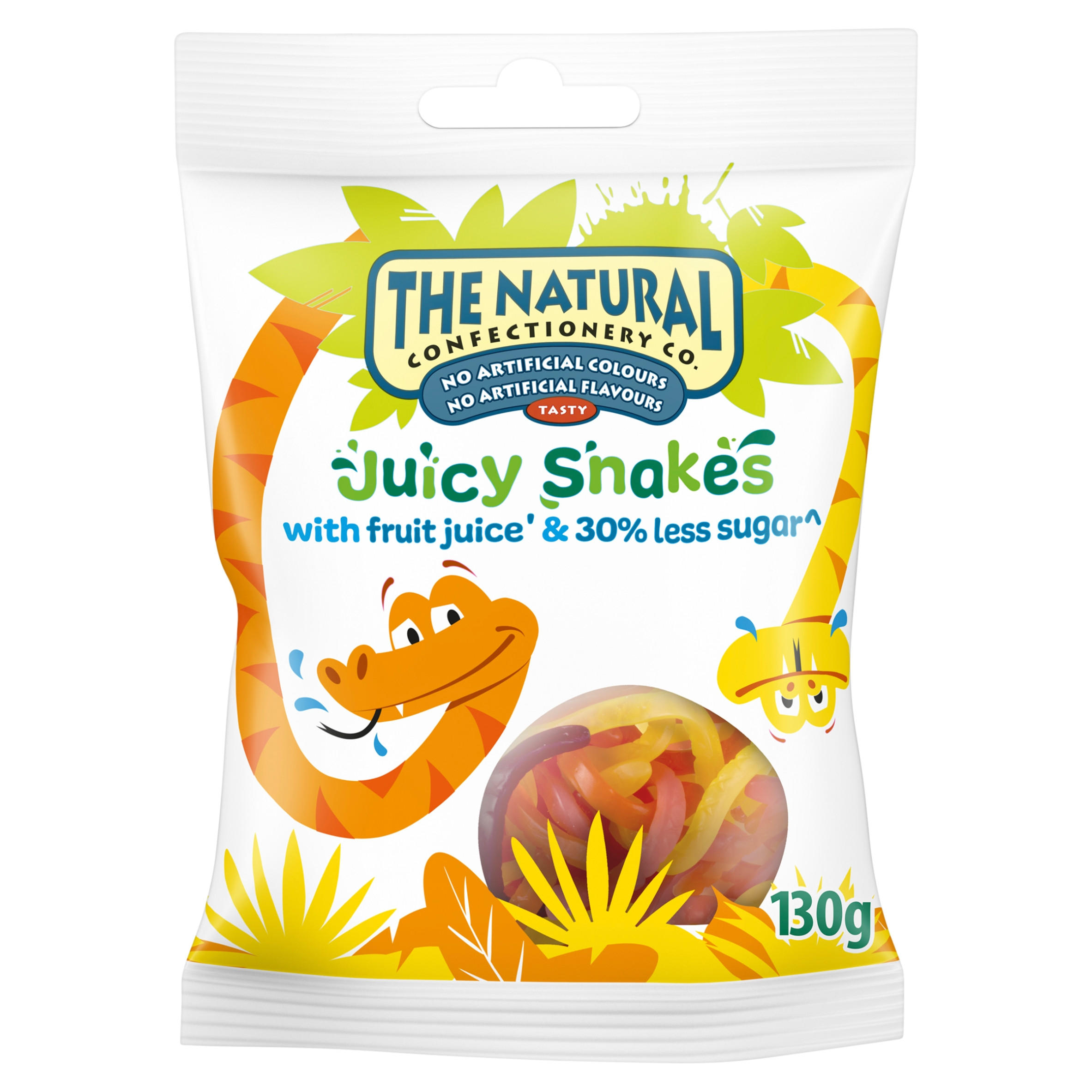 THE NATURAL CONFECTIONERY CO. Juicy Snakes 130g | Sharing Bags & Tubs ...