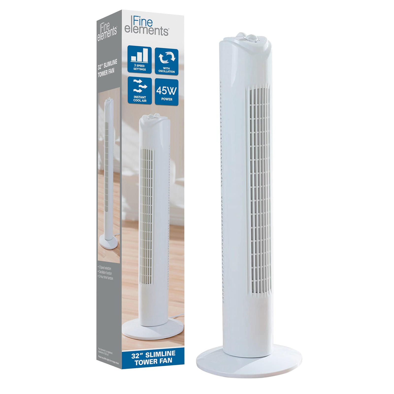 Fine Elements 32" Slimline Tower Fan | Appliances | Iceland Foods