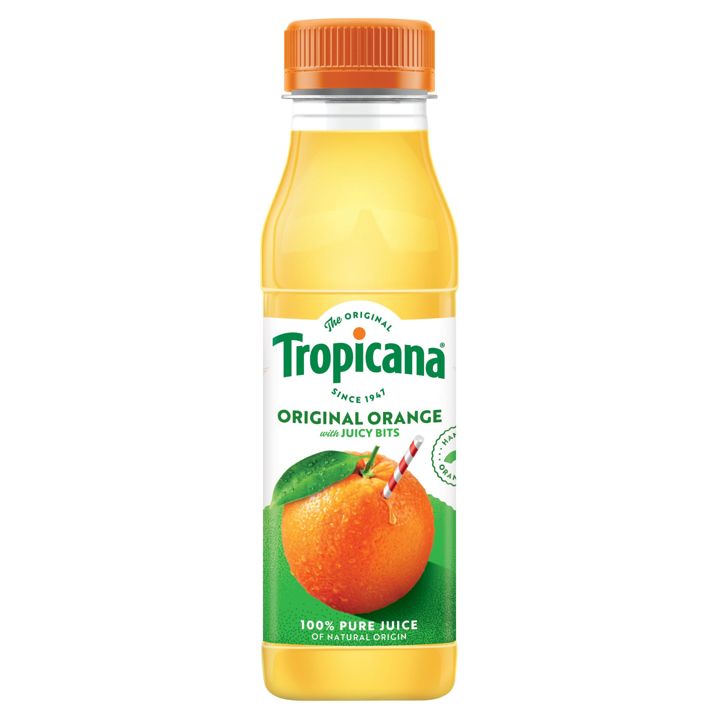 Tropicana Pure Orange Fruit Juice with Bits 300ml | Fruit Juice ...