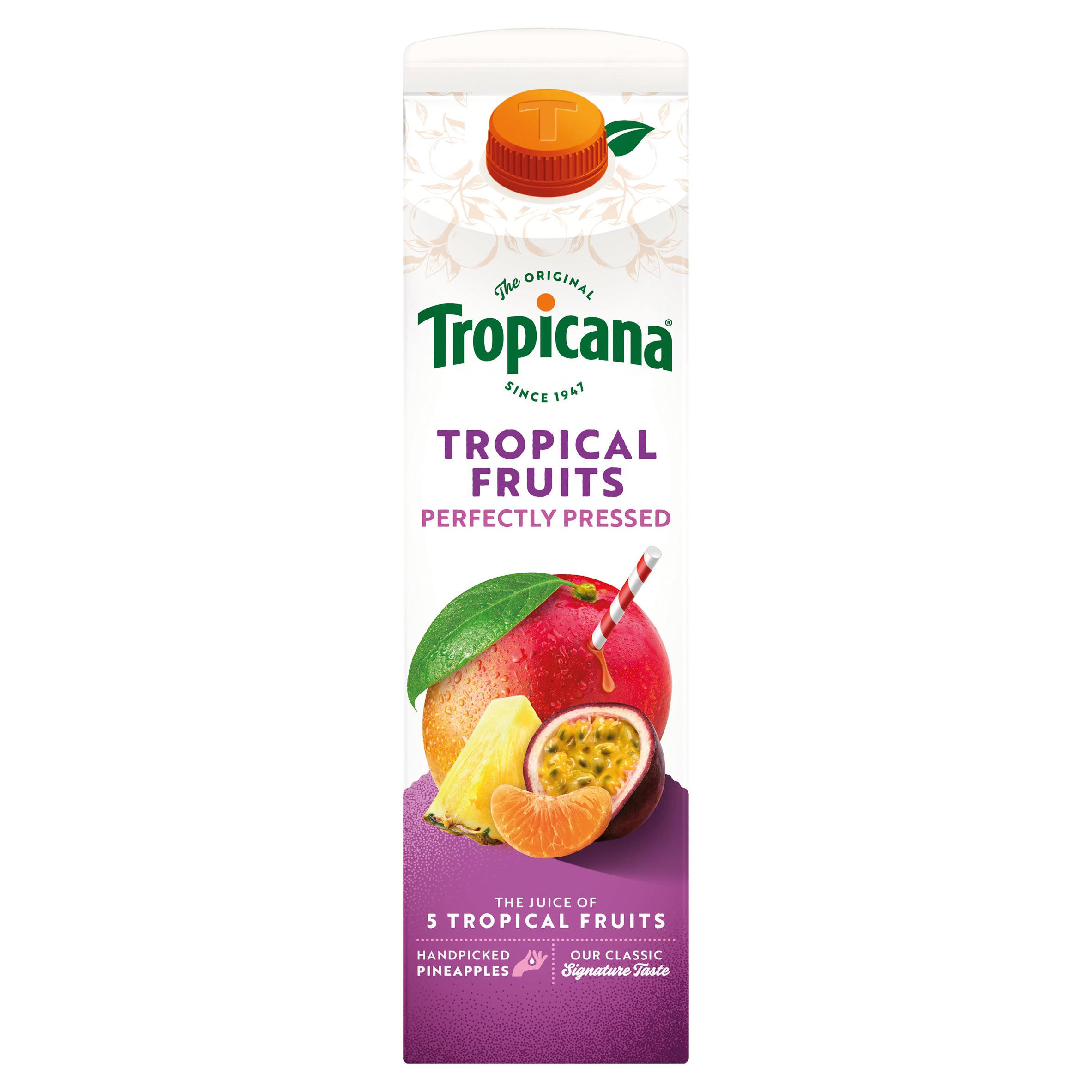 Tropicana Pure Tropical Fruit Juice 850ml | Fruit Juice & Smoothies ...