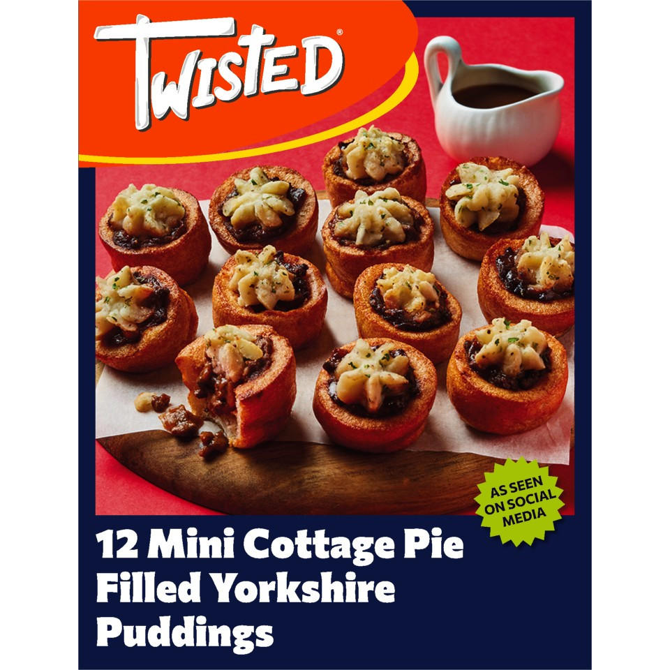 Twisted 12 Mini Cheesy Cottage Pie Topped Yorkshire Puddings 168g | 3 ...