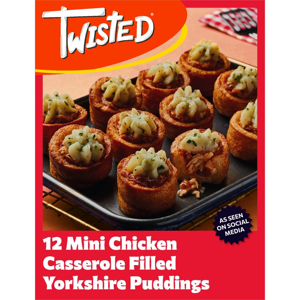Twisted 12 Mini Chicken Casserole Filled Yorkshire Puddings 168g ...