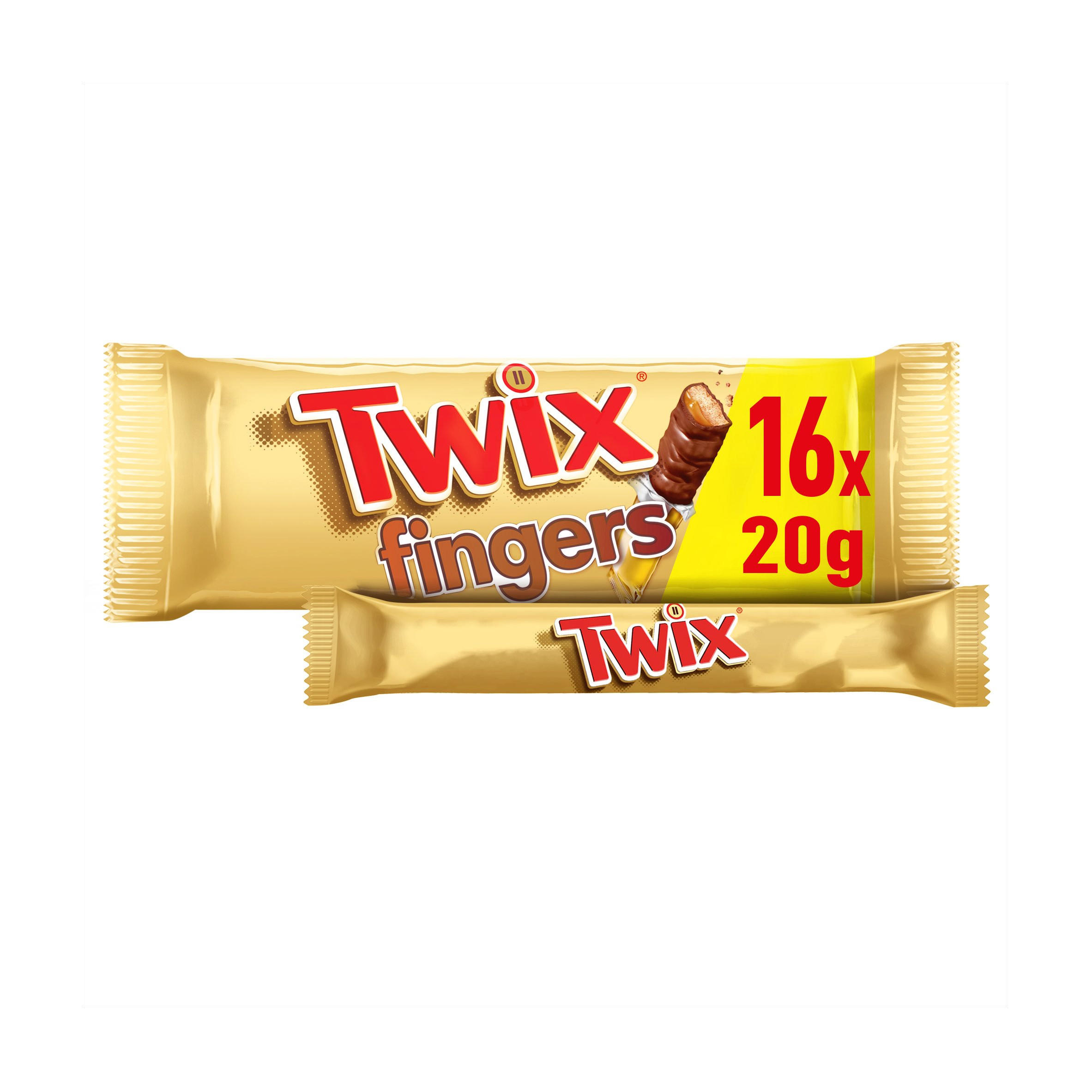 Twix Caramel & Milk Chocolate Fingers Biscuit Snack Bars Large ...