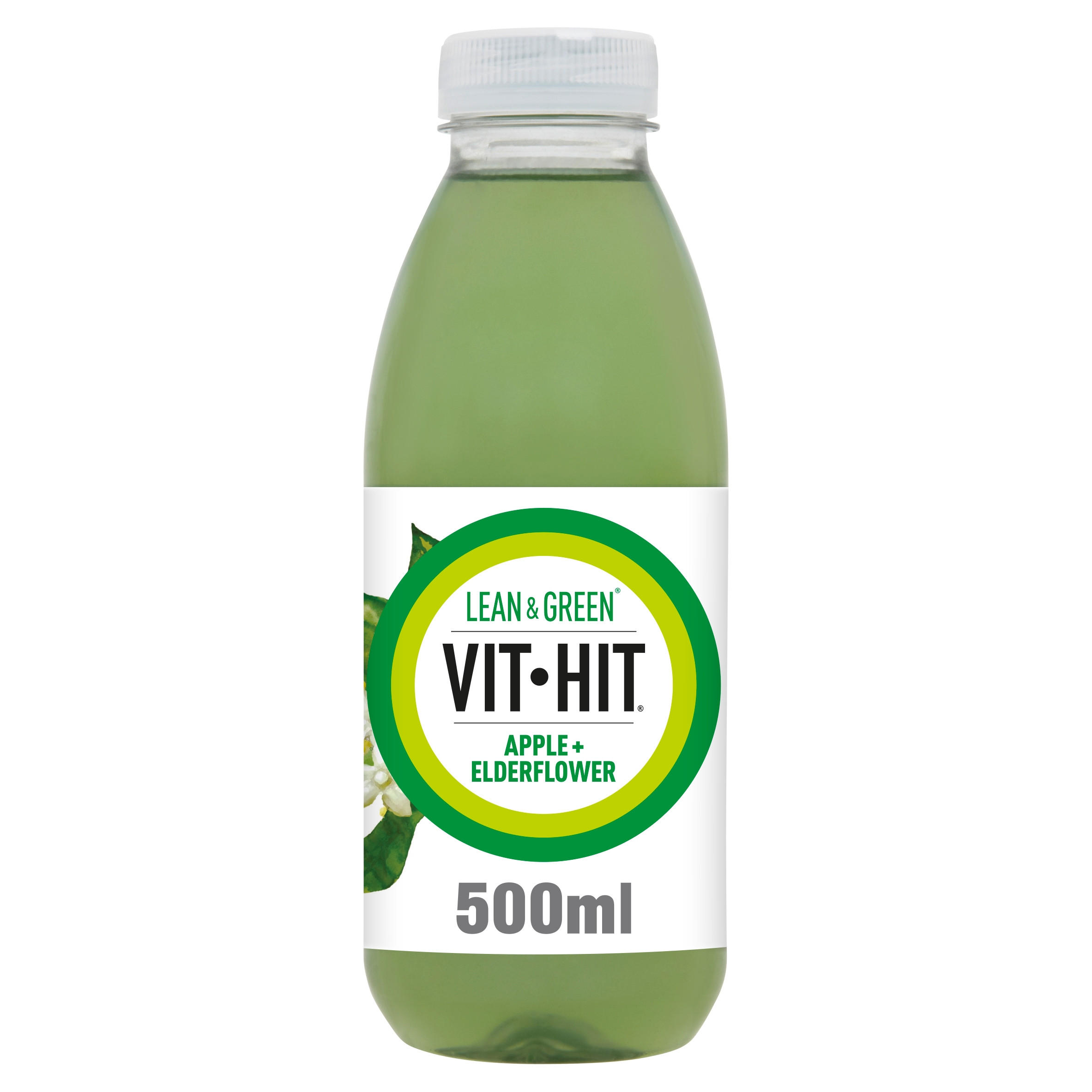 Vit Hit Lean & Green Apple + Elderflower + Maté Tea + L-Carnitine 500ml ...