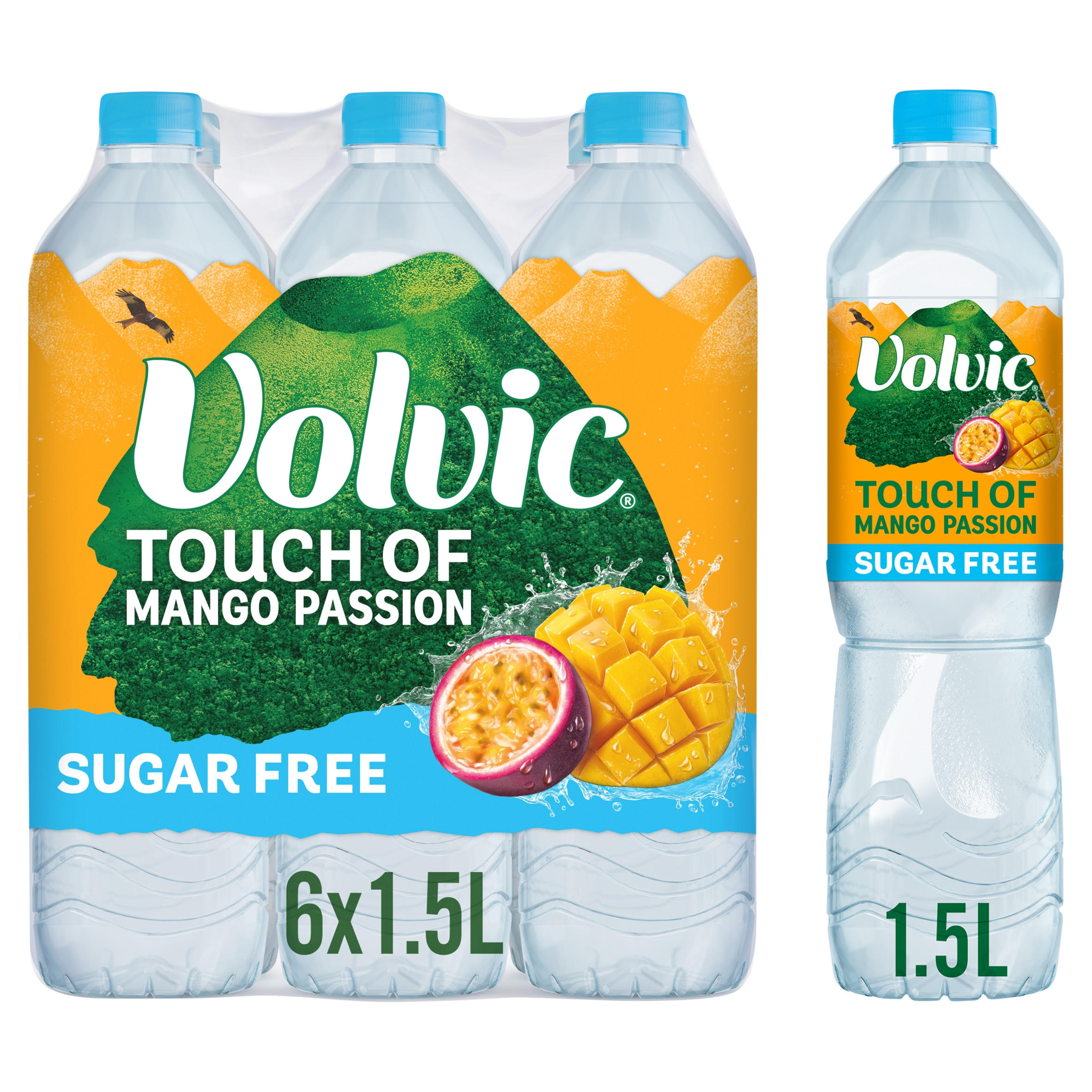 Volvic Touch of Fruit Mango Passion 1.5L | Still & Flavoured Water ...