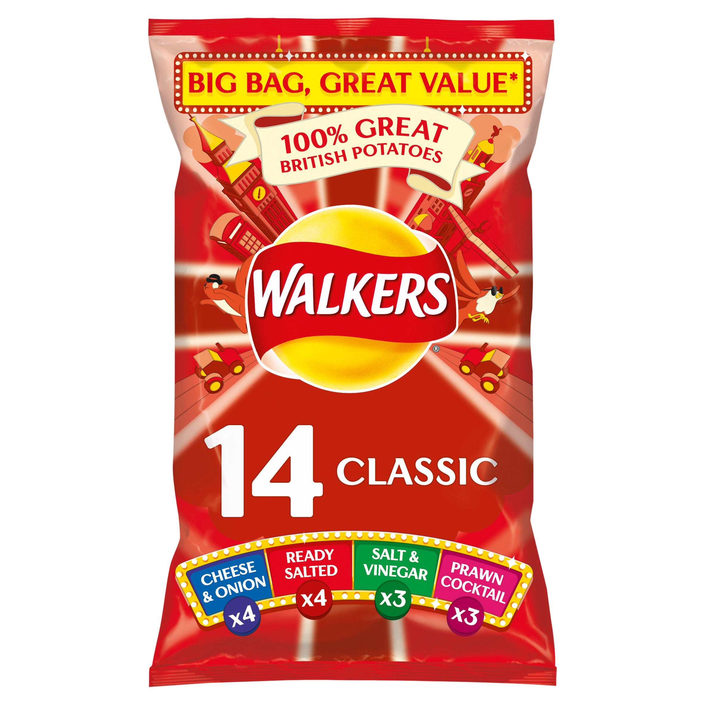 Walkers Classic Variety Crisps 14x25g Multipack Crisps Iceland Foods Walkers Classic Variety Crisps 14x25g Multipack Crisps Iceland Foods