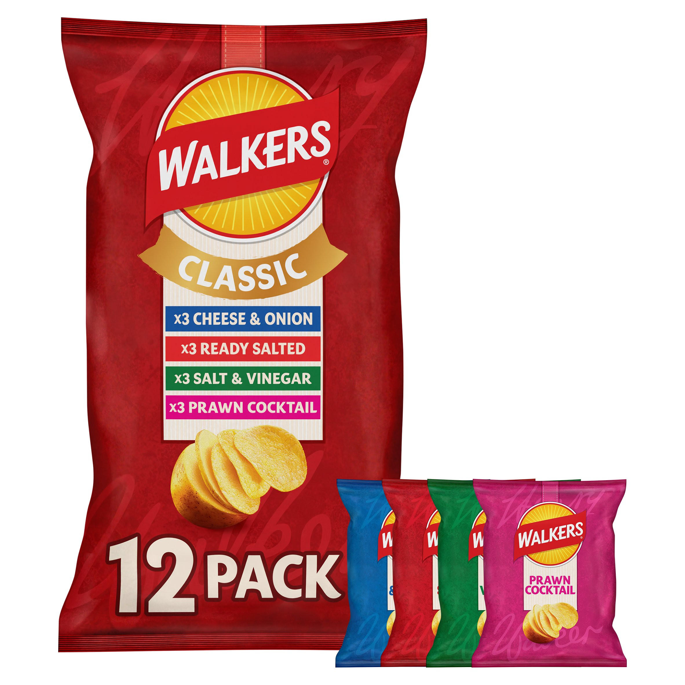 Walkers Classic Variety Multipack Crisps 12x25g Multipack Crisps Walkers Classic Variety Multipack Crisps 12x25g Multipack Crisps