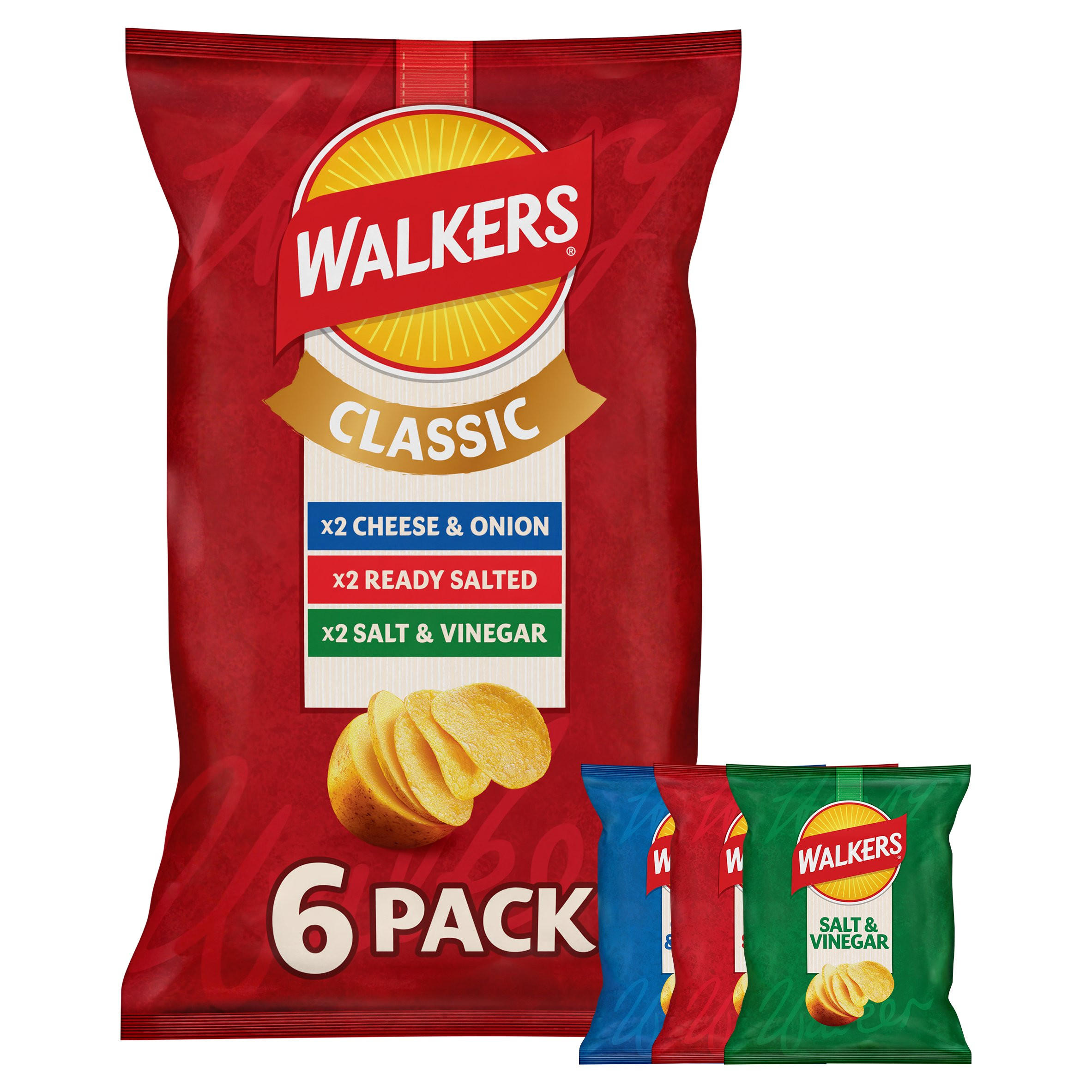 Walkers Classic Variety Multipack Crisps 6x25g Multipack Crisps Walkers Classic Variety Multipack Crisps 6x25g Multipack Crisps