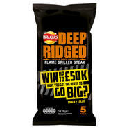 Walkers Deep Ridged Flame Grilled Steak Flavour Crisps 5 X 28g Walkers Deep Ridged Flame Grilled Steak Flavour Crisps 5 X 28g