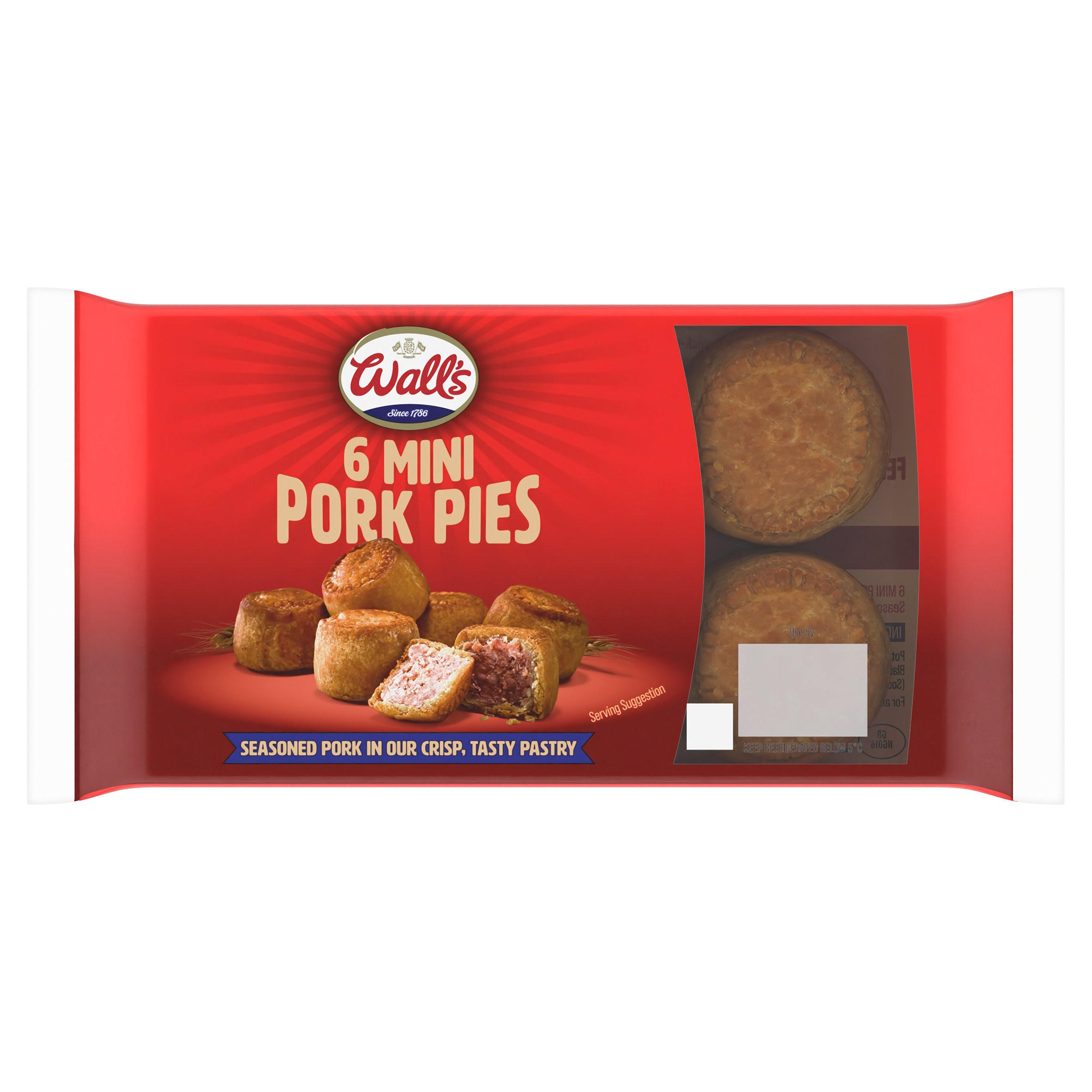 Wall's 6 Mini Pork Pies 300g | Pies & Quiches | Iceland Foods