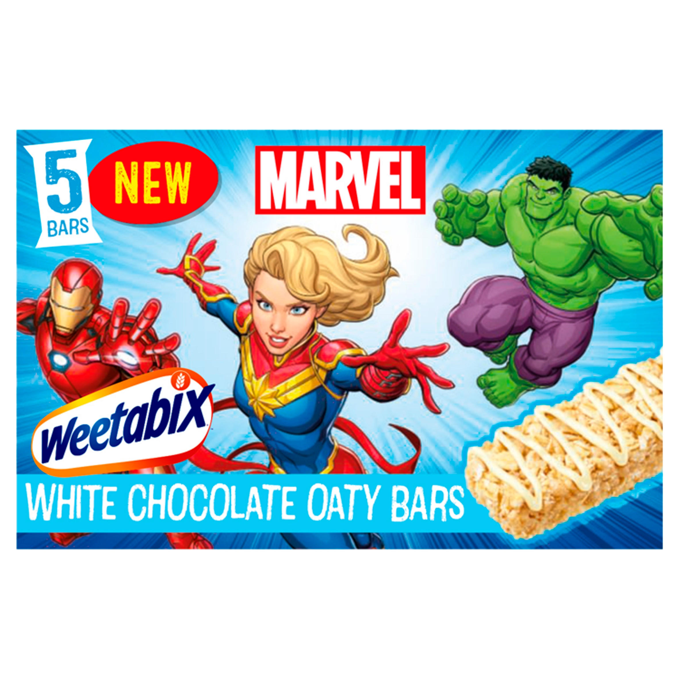 Weetabix Marvel 5 White Chocolate Oaty Bars 115g | Cereal Bars ...