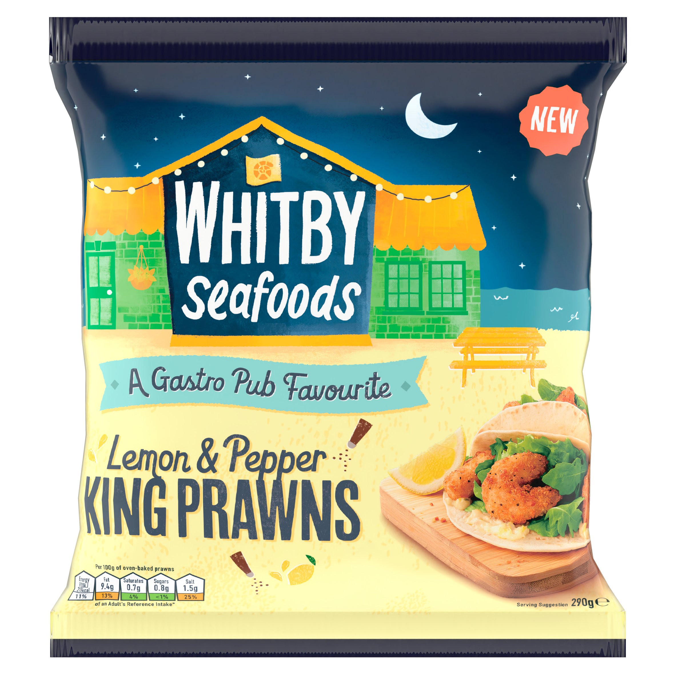 Whitby Seafoods Lemon & Pepper King Prawns 290g | Prawns & Seafood ...
