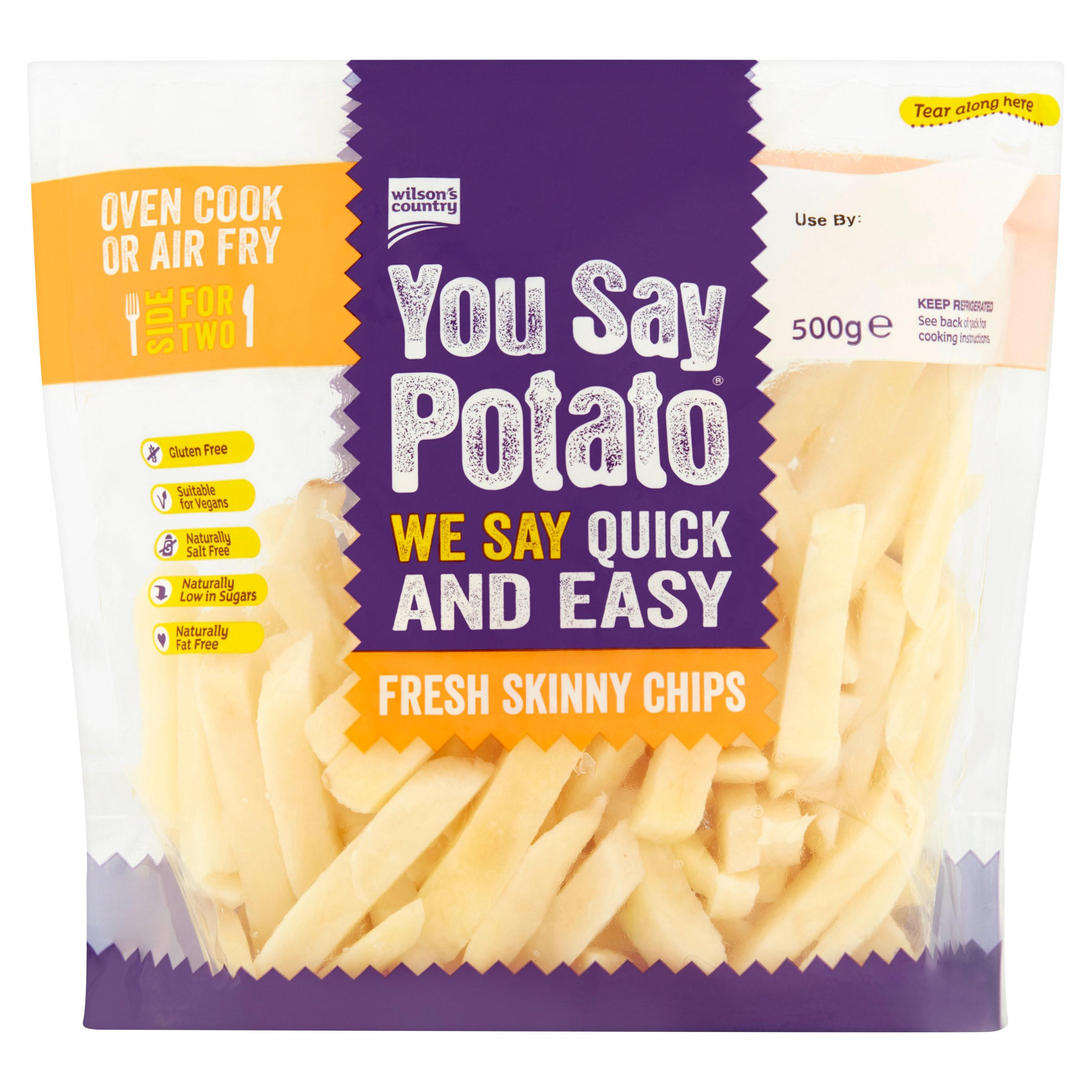 Wilson's Country You Say Potato Fresh Skinny Chips 500g | Chips & Fries ...