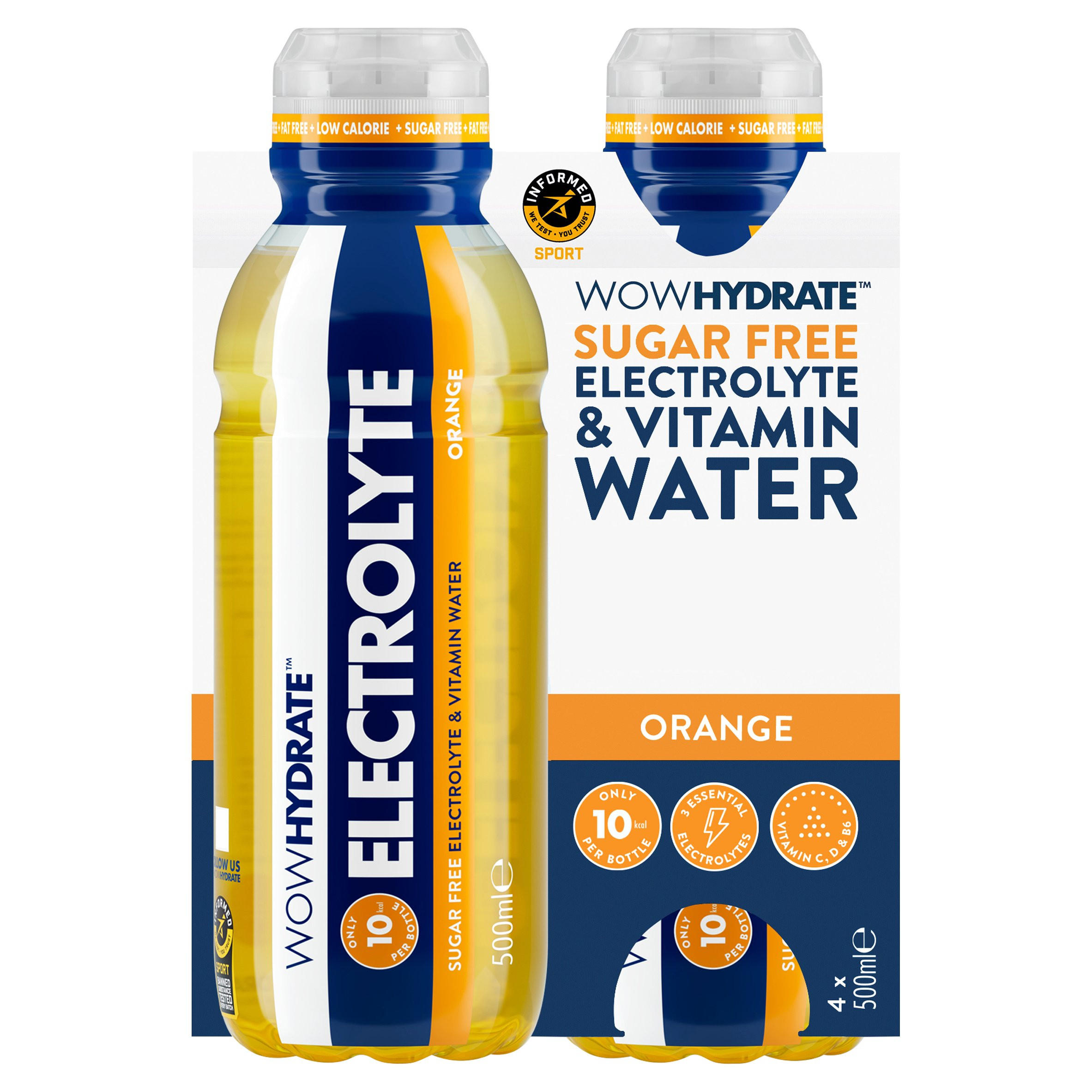 Wow Hydrate Electrolyte Orange 500ml | Sports & Energy Drinks | Iceland ...