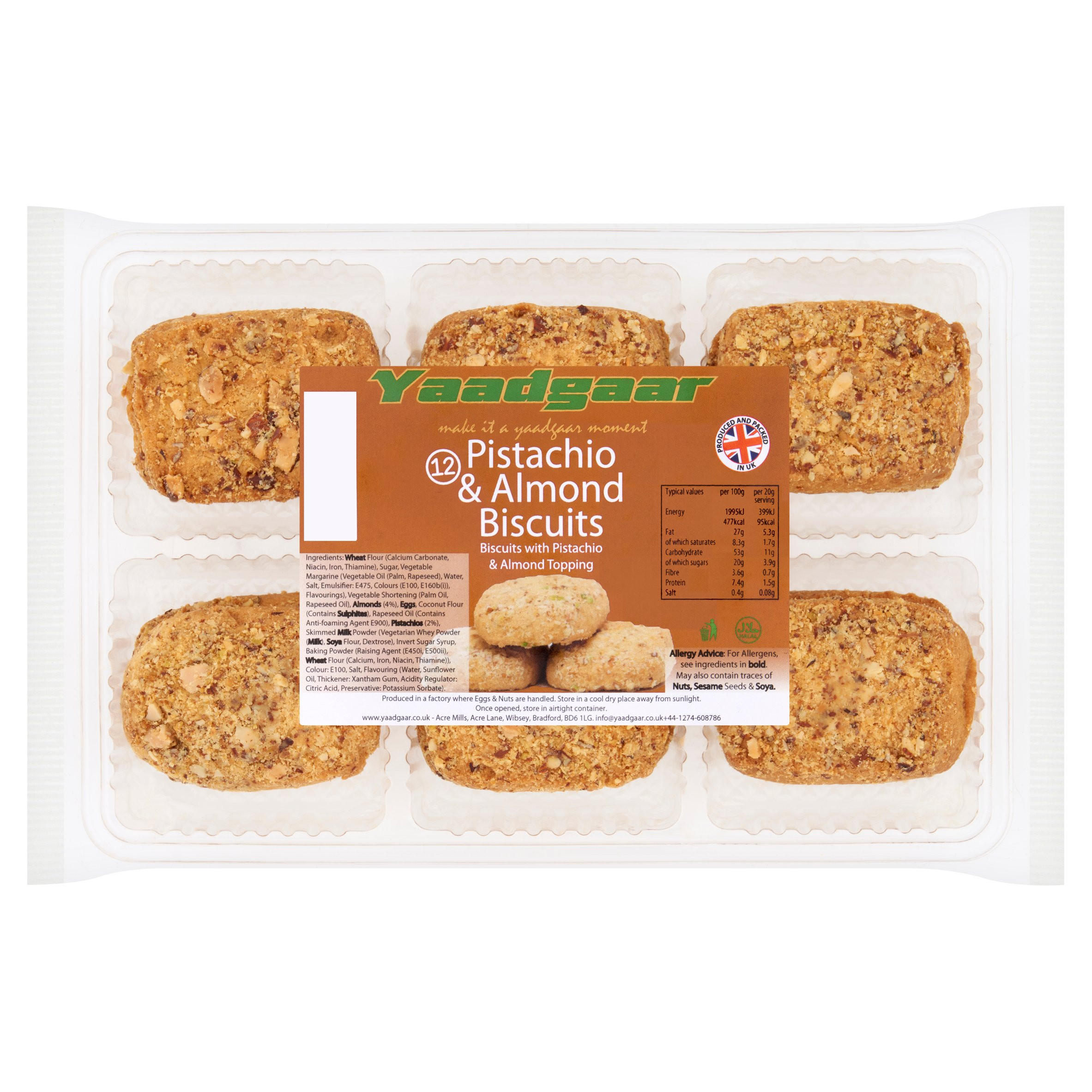 Yaadgaar 12 Pistachio & Almond Biscuits | Sweet Biscuits | Iceland Foods