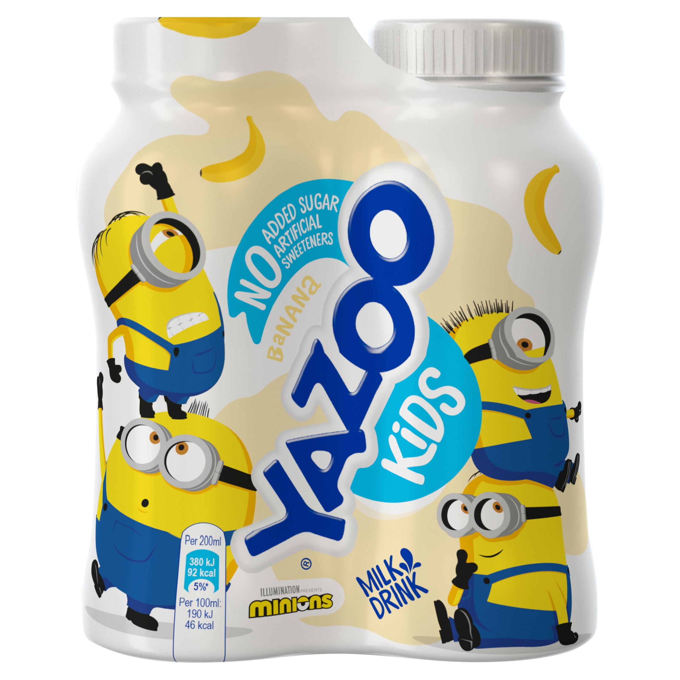 YAZOO Kids No Added Sugar Banana Milk Drink 4 x 200ml | Milkshakes ...