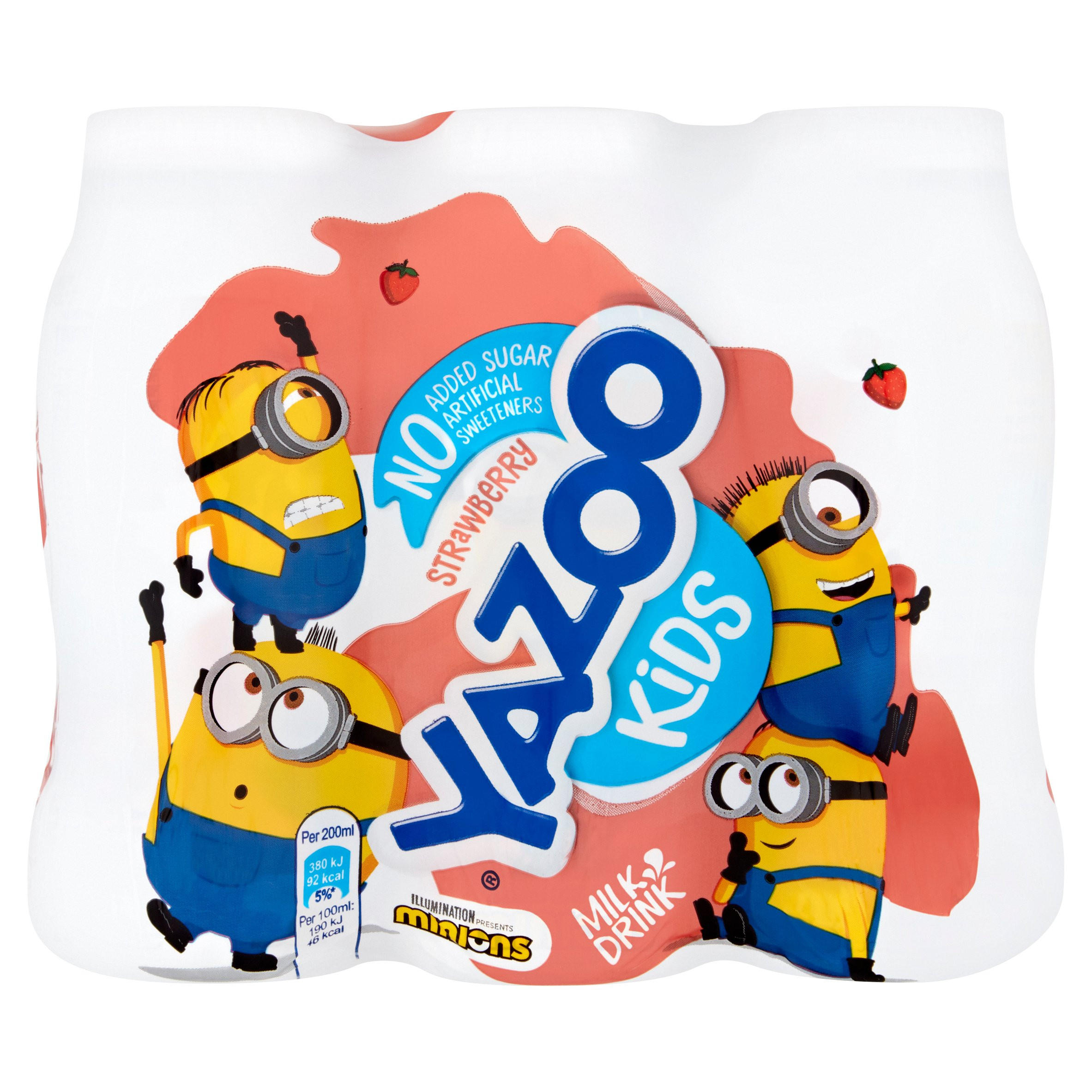 Yazoo Kids Strawberry Milk Drink 6 x 200ml | Milkshakes | Iceland Foods